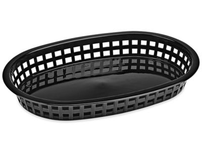 Food Platter - 11 x 7 x 2", Black S-26436BL - Uline