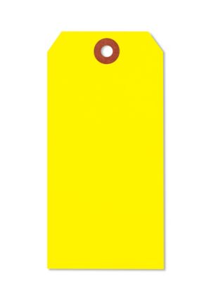 Fluorescent Tags - #6, 5 1/4 x 2 5/8", Yellow S-3945Y - Uline