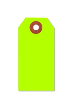 Fluorescent Tags - #2, 3 1/4 x 1 5/8", Green S-5979G - Uline