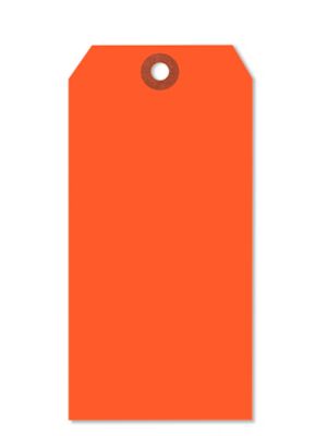 Fluorescent Tags - #7, 5 3/4 x 2 7/8", Red S-5982R - Uline