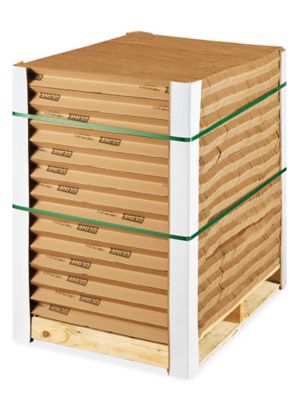 36" X 2" X 2" Reinforced Cardboard Edge Protectors, White (Pack Of 48